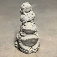 Frogs Welcome Sign Statue Concrete Toad Decoration Stone Sign Ornament ...