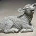 Concrete Lamb Statue Laying Sheep Figurine Resting Farm Lamb Sculpture ...
