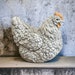 Concrete Hen Chicken Statue Sitting Hen Chicken Figurine Farm Stone ...