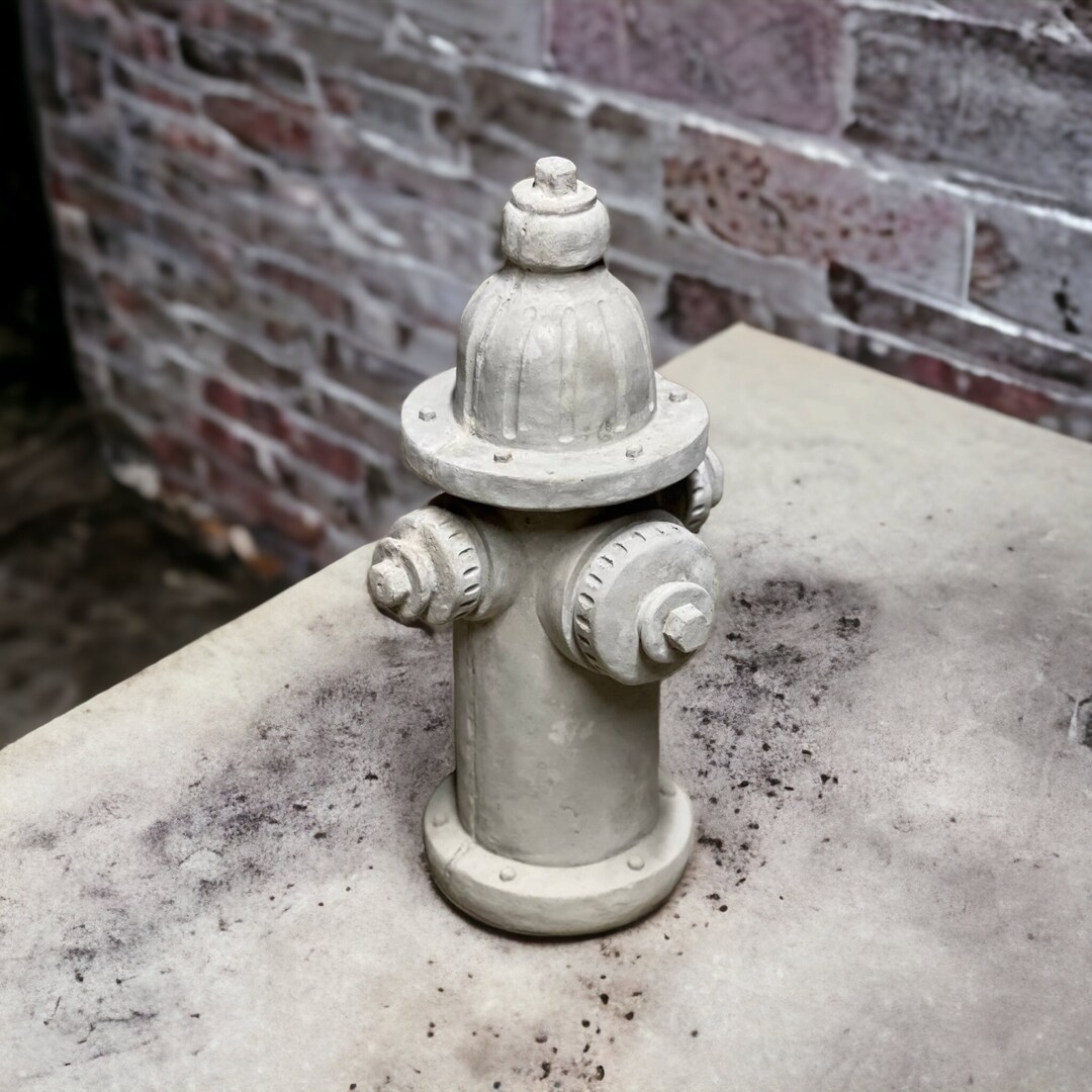 Detailed Fire Hydrant Statue Concrete Water Pump Figure Garden ...