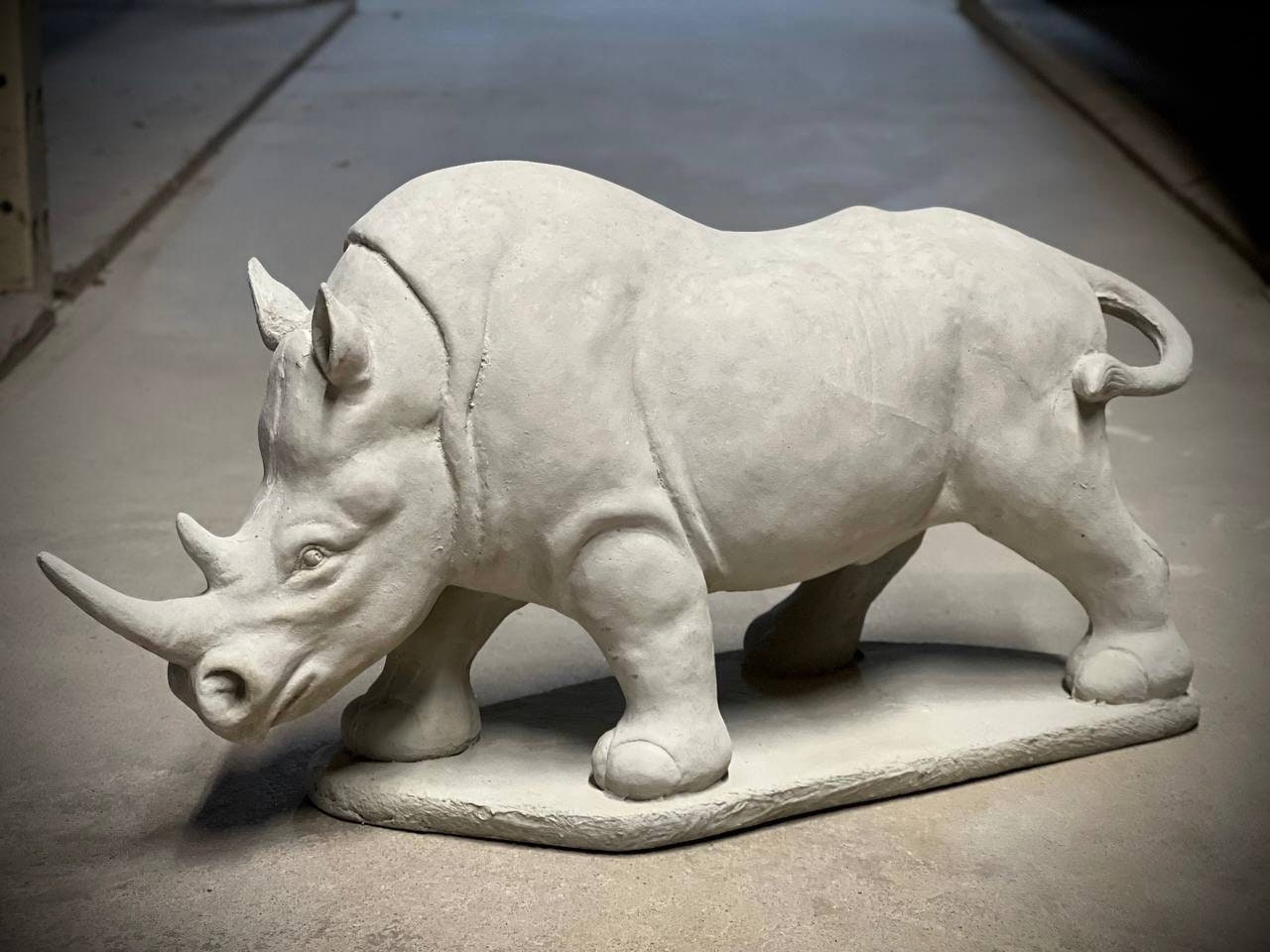 Massive Rhinoceros Statue Concrete Standing Rhinoceros on - Etsy