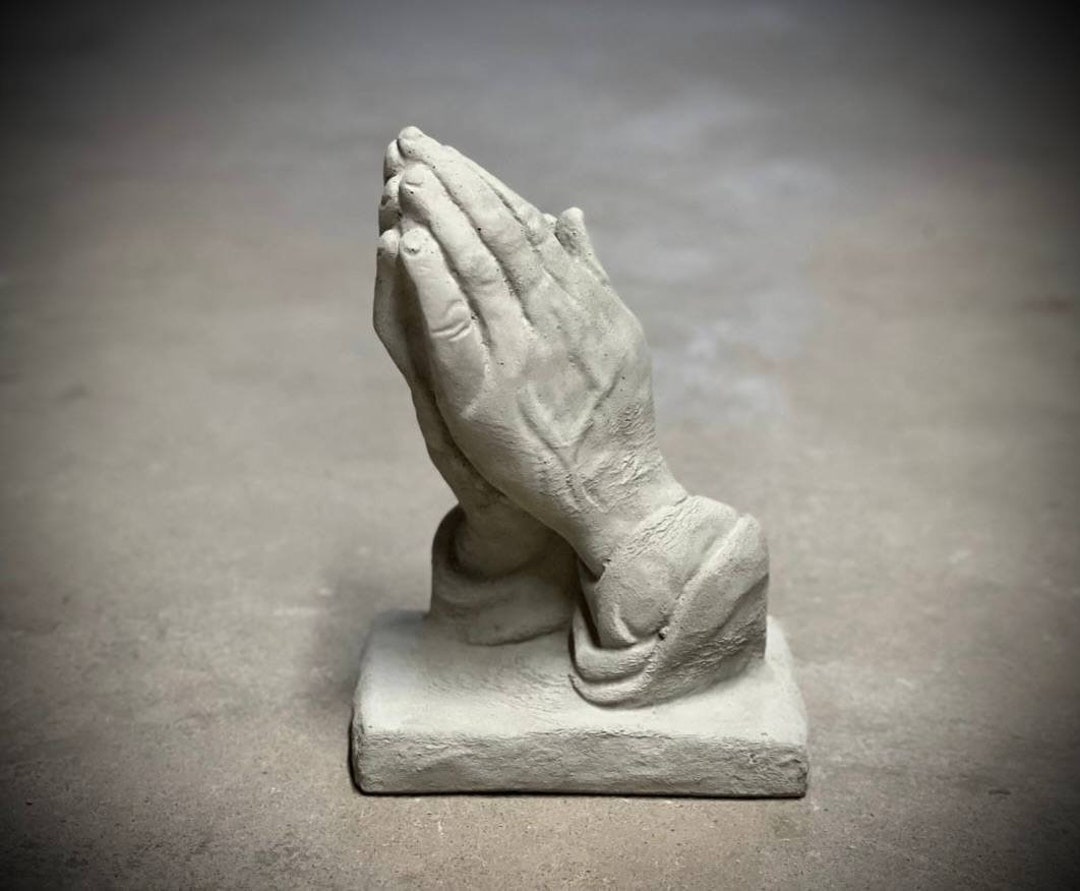 Concrete Hands Statue Detailed Praying Hands Figure Realistic Religious ...