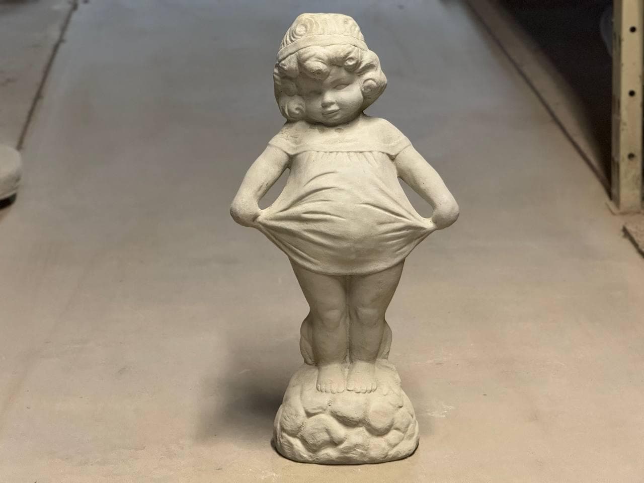 Concrete Girl Large Statue Beautiful Kid Garden Figure Massive Girl in ...
