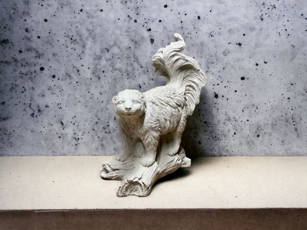 Detailed Forest Skunk Sculpture Concrete Skunk Figure Outdoor Standing ...