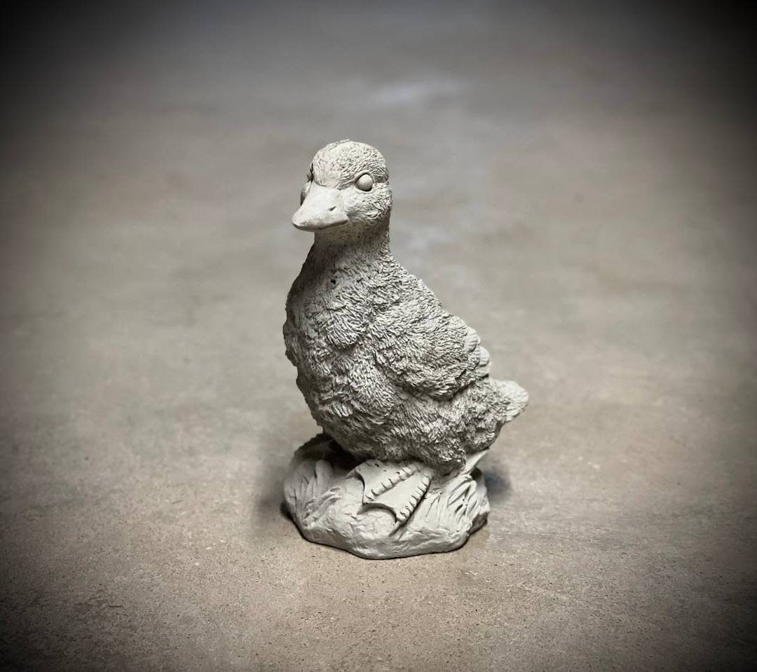 Massive Detailed Duckling Statue Concrete Duck Figure Large Bird ...