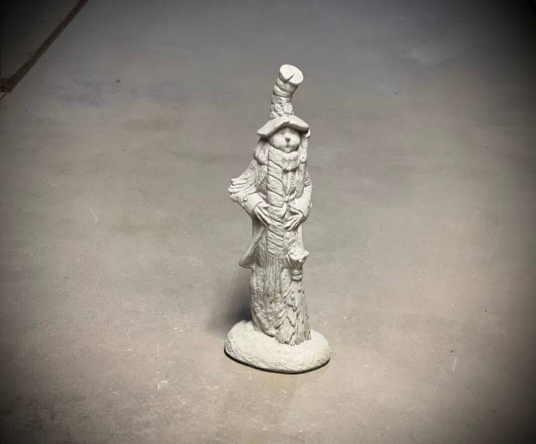 Tall Snowman With Twigs Statue Concrete Standing Snowman Figurine ...