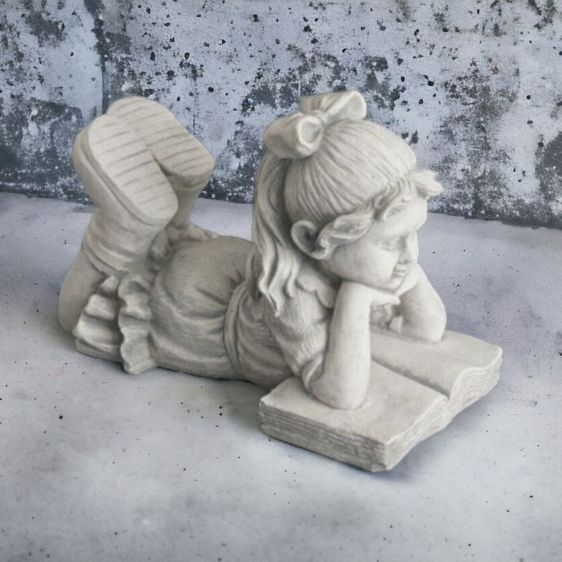 Girl Reading Book Garden Statue - Etsy