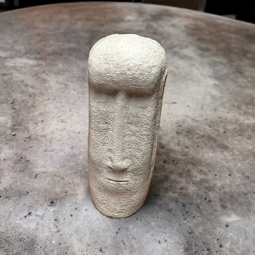 Massive Moai Head Statue Concrete Moai Head Figure Outdoor Large Moai ...
