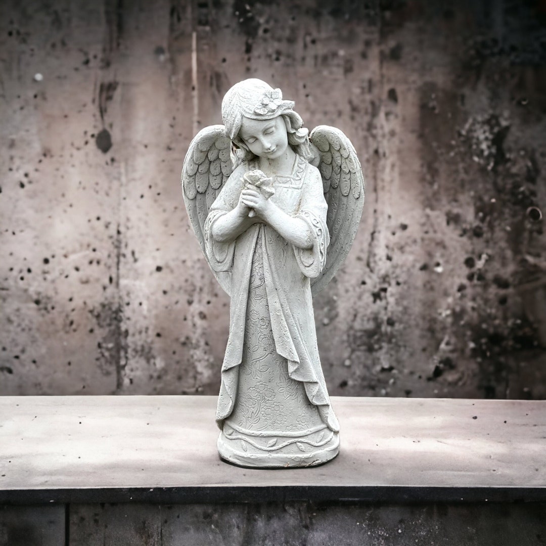 Religious Angel Statue Standing Angel Girl Figurine Indoor or Outdoor ...