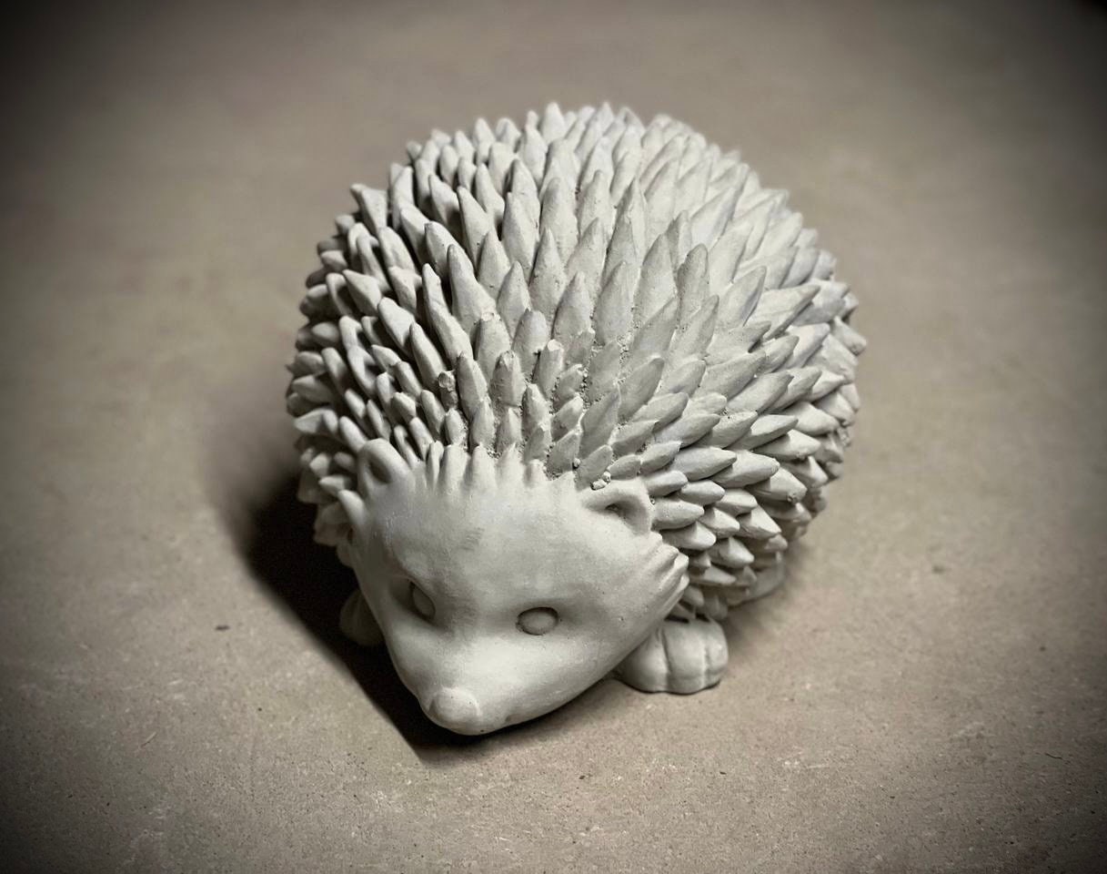 Realistic Wild Hedgehog Statue Forest Animal Figurine Concrete Cute ...