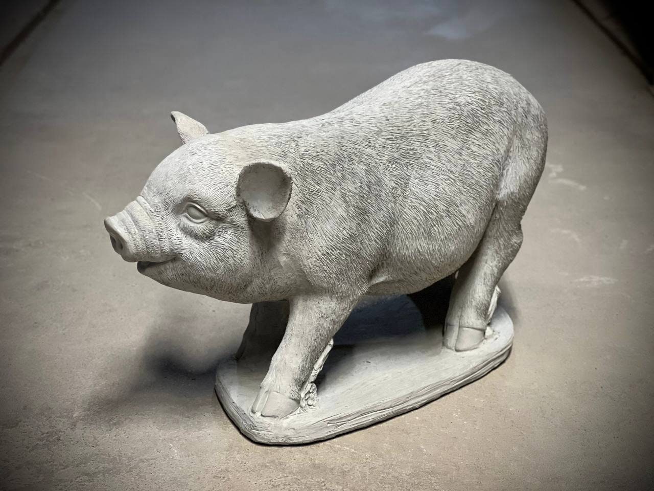 Standing Potbelly Pig Sculpture Detailed Massive Cat Figurine - Etsy