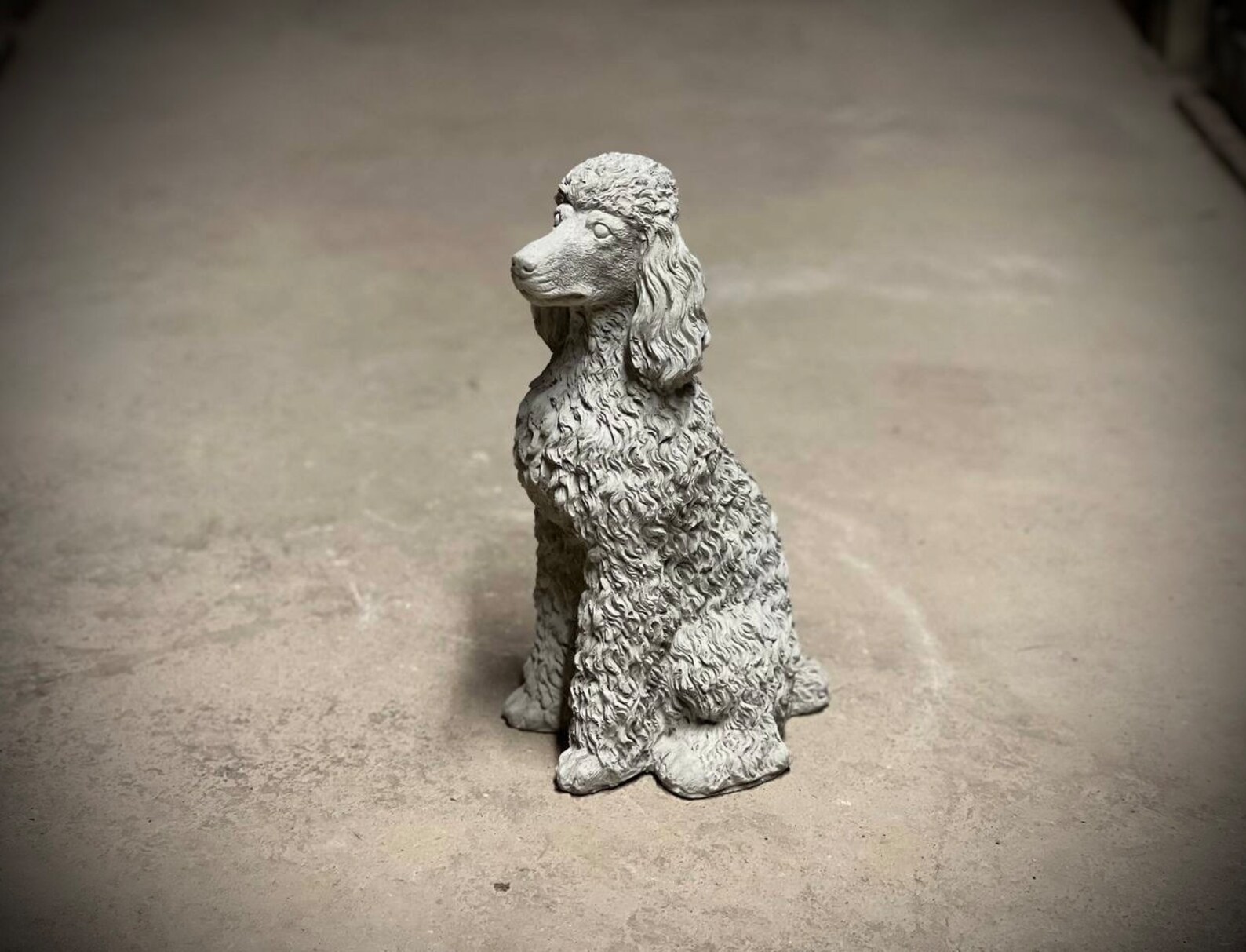 Realistic Poodle Dog Statue Concrete Detailed Poodle Dog Figurine ...