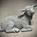 Concrete Lamb Statue Laying Sheep Figurine Resting Farm Lamb Sculpture ...