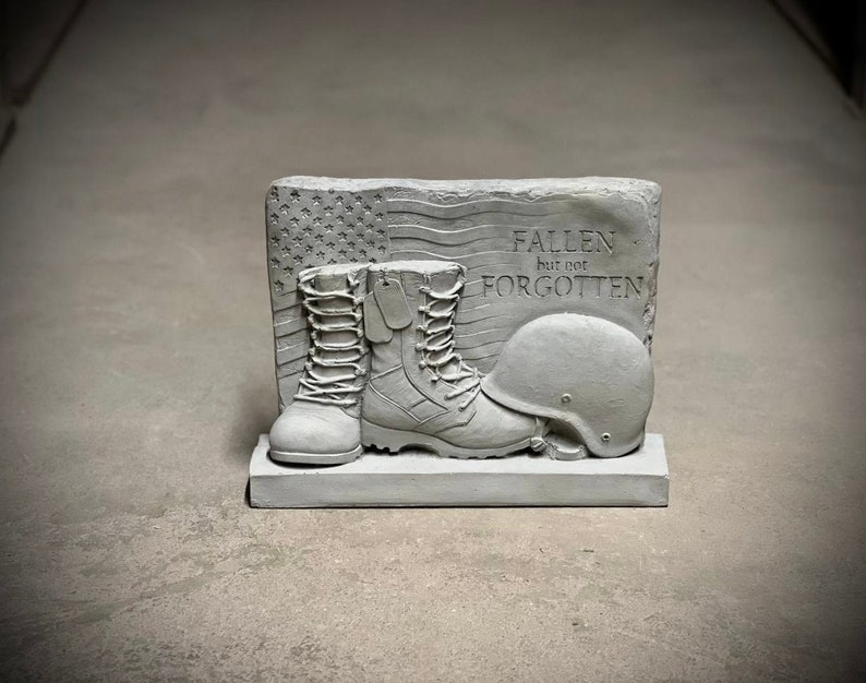 Concrete Fallen Soldier Memorial Statue Detailed Soldier - Etsy