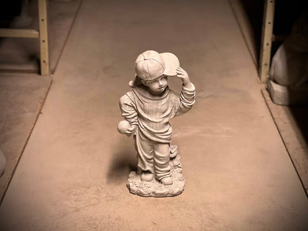 Large Concrete Softball Statue Standing Softball Girl Figurine Outdoor ...