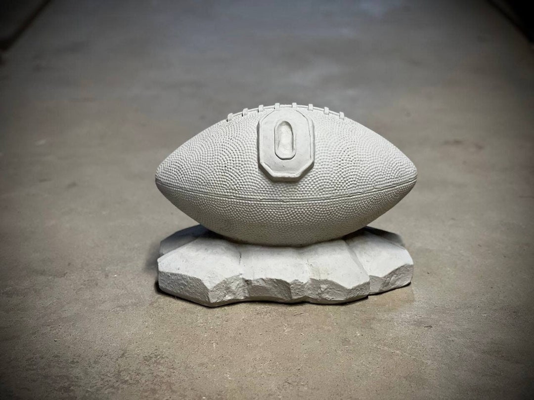 Ohio Football Statue Concrete Ball Sculpture Great Gift Idea for Ohio ...