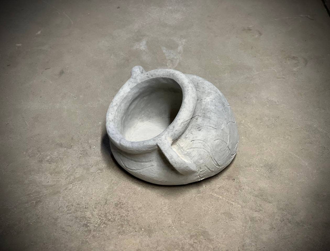 Concrete Squat Pot Statue Realistic Greek Planter Figurine - Etsy