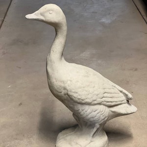 Concrete Goose for Dressing Statue Standing Goose Porch Figure Concrete ...