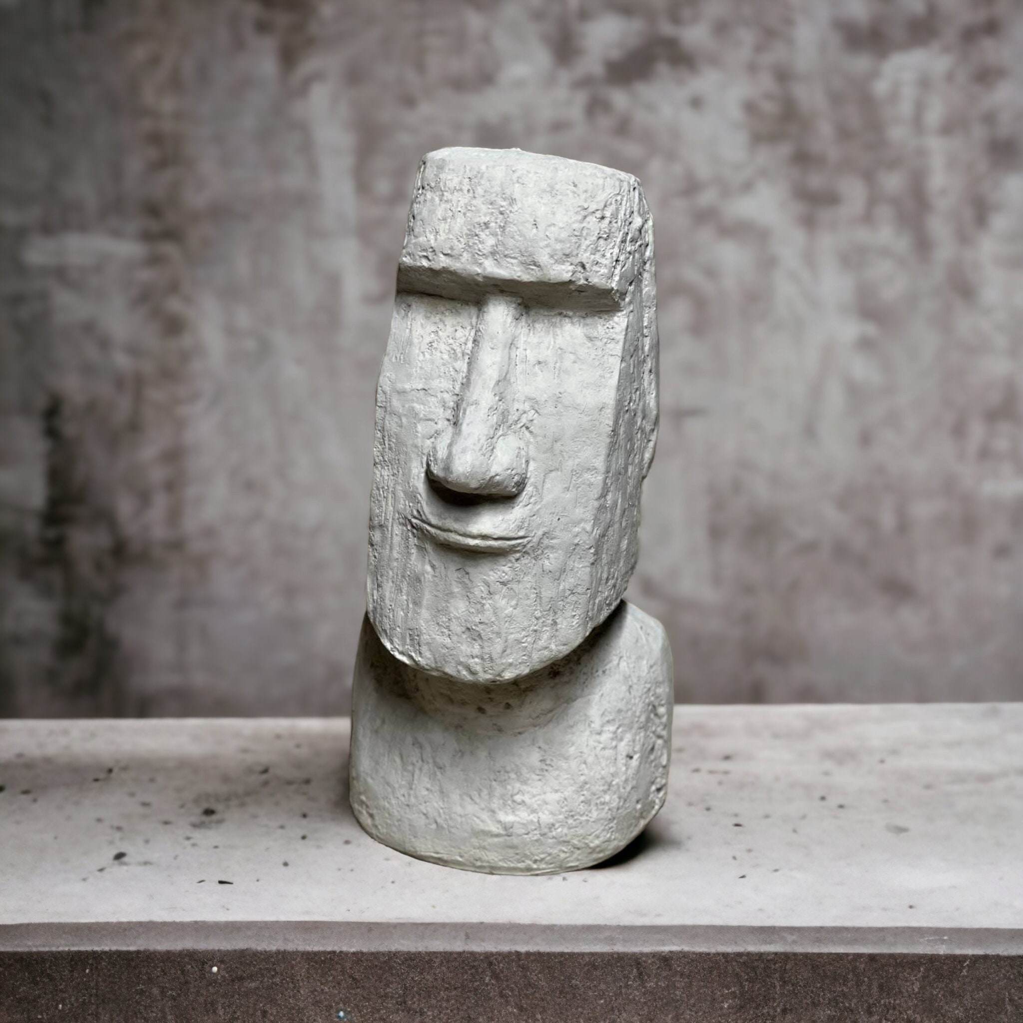 Massive Moai Head Statue Concrete Moai Head Figure Easter Island Garden ...