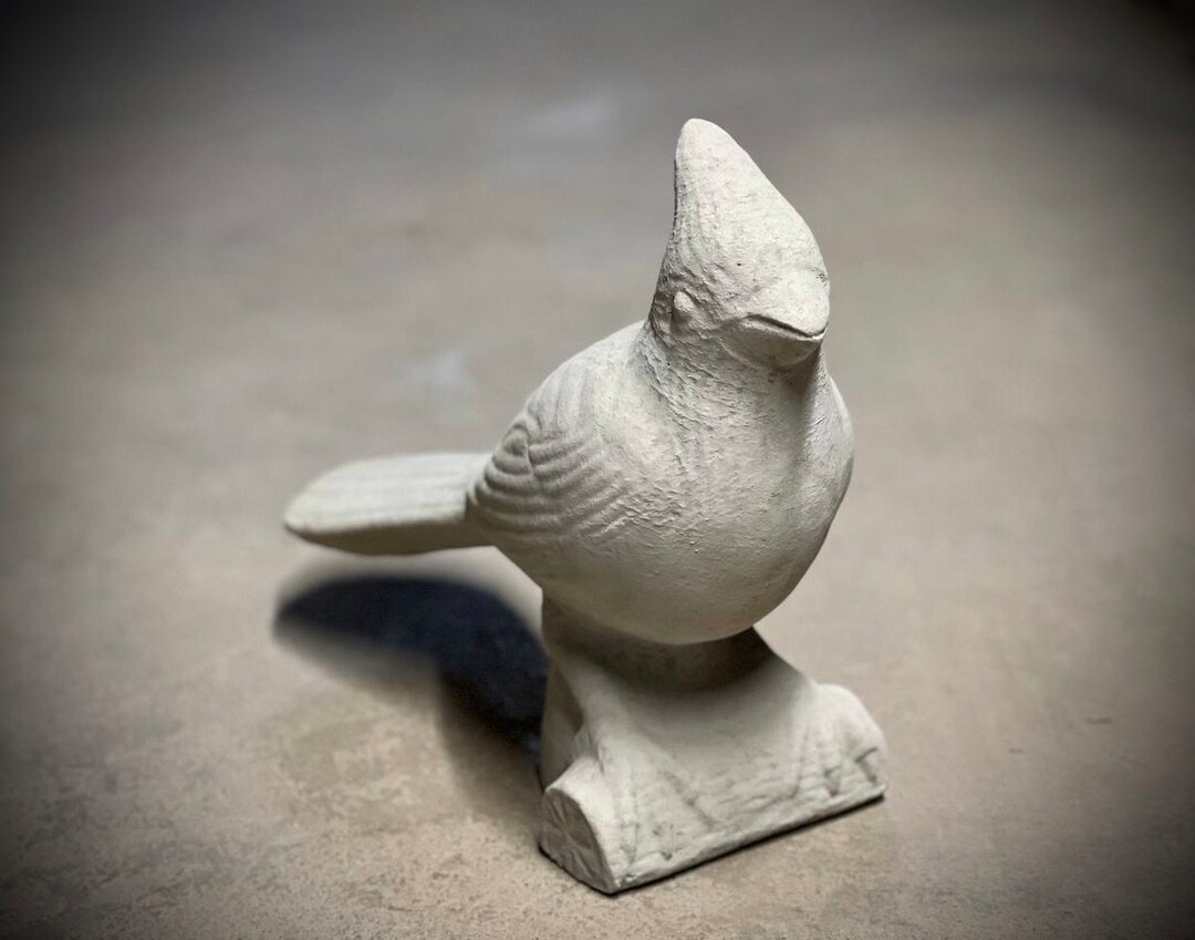 Concrete Cardinal Bird Statue Detailed Massive Cardinal Figure Outdoor ...