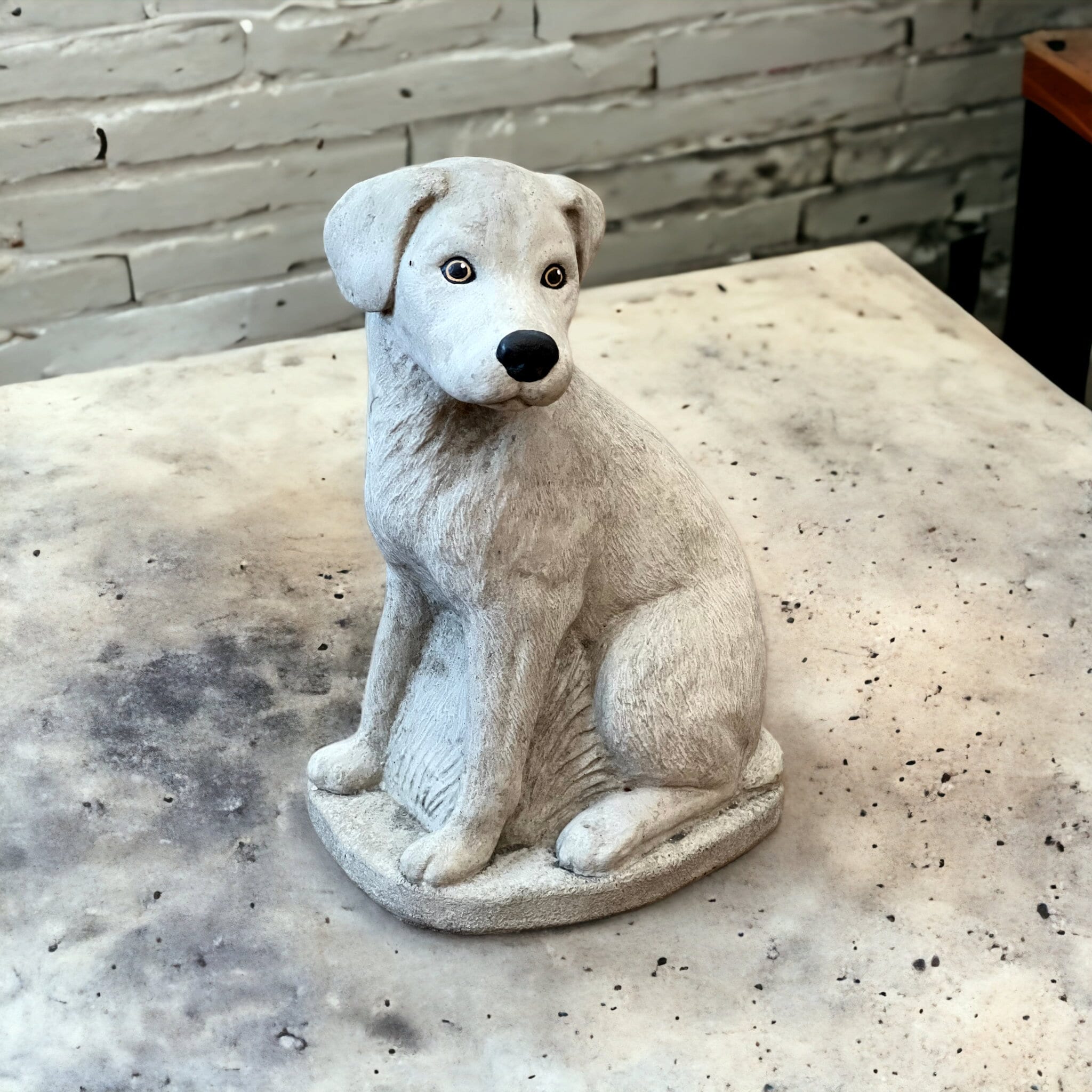 Realistic Labrador Dog Statue Concrete Labrador Puppy Sitting - Etsy