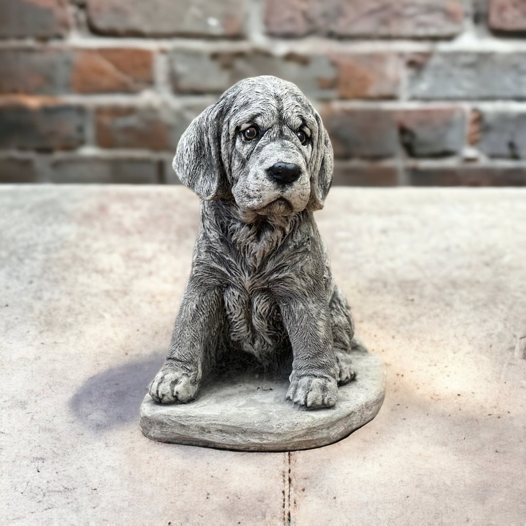 Realistic Labrador Dog Figure Concrete Labrador Puppy Sculpture Outdoor ...