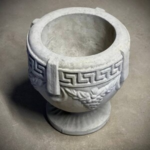 Concrete Garden Urn With Grapes Statue Stone Flowers Pot Figure ...