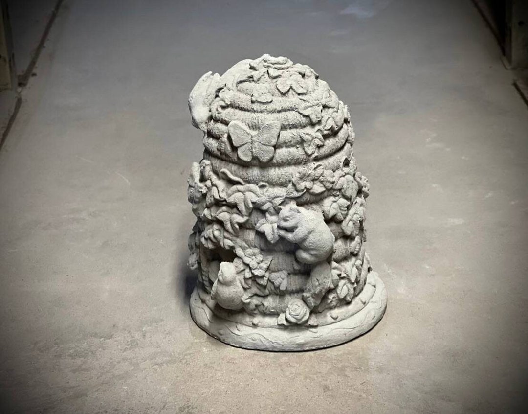 Large Beehive Figure Massive Bee House Statue Outdoor Huge Bee Skep ...