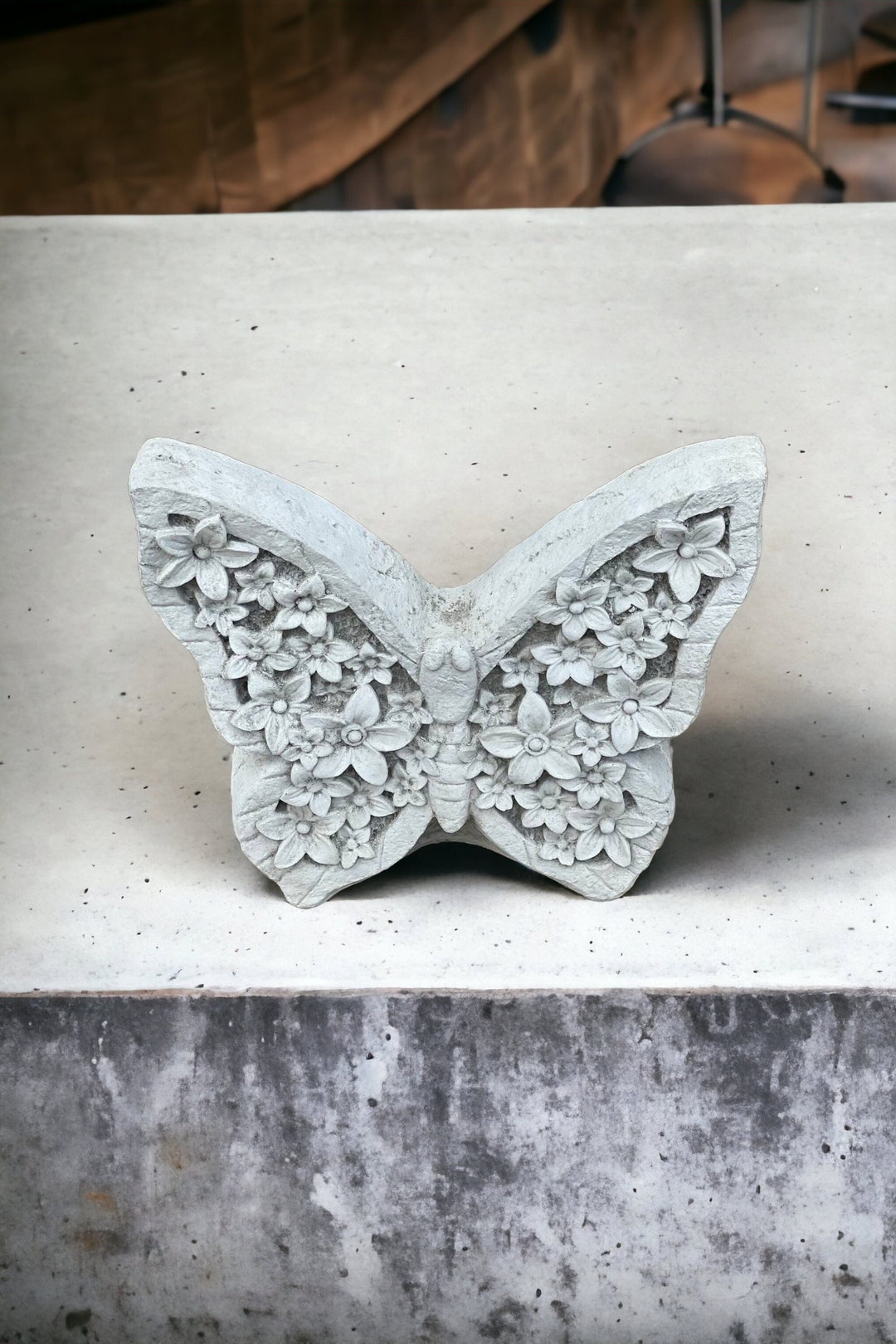 Concrete Butterfly Statue Detailed Butterfly Figurine Massive Butterfly ...