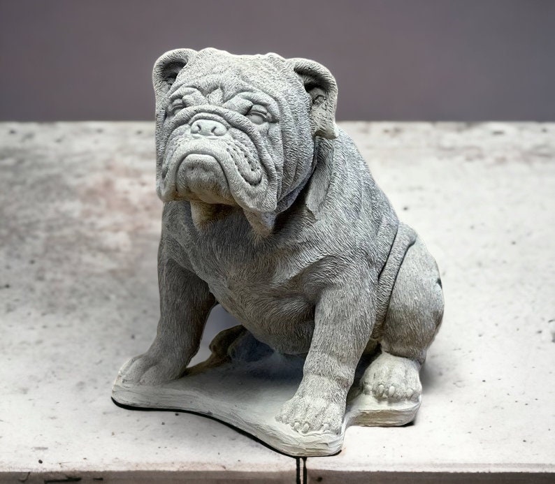Massive Bulldog Statue Concrete Bulldog Memorial Sculpture - Etsy