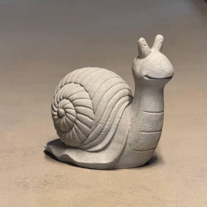 Stone Snail Garden Statue - Etsy