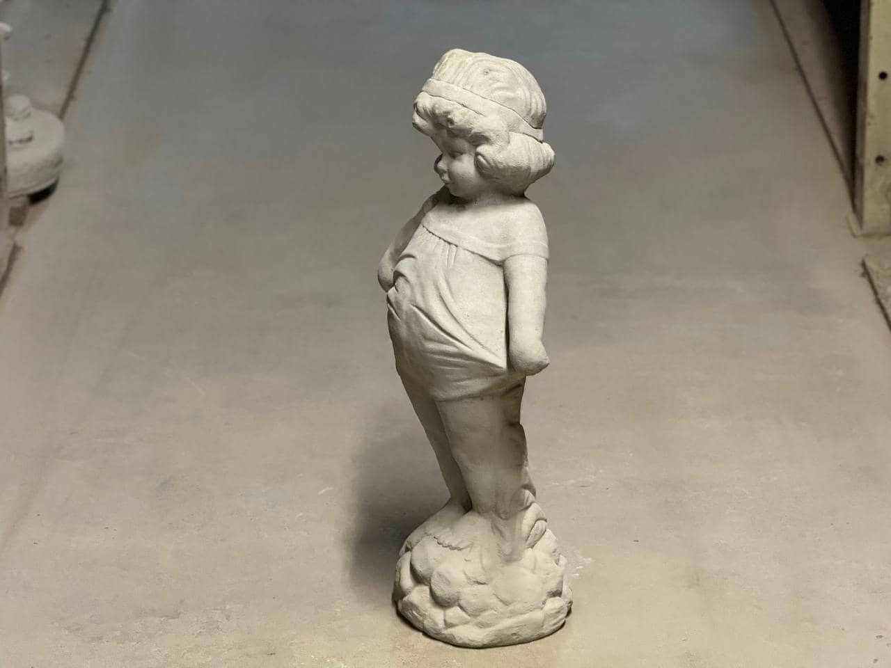 Concrete Girl Large Statue Beautiful Kid Garden Figure Massive Girl in ...