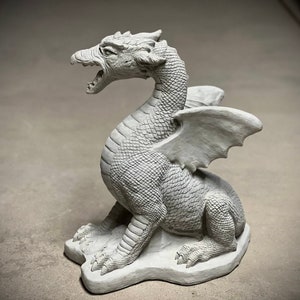 Concrete Massive Dragon Statue Standing Dragon Figurine Outdoor or ...