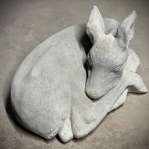 Laying Fawn Statue Massive Deer Sculpture Forest Animal Decoration - Etsy