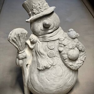 Massive Snowman With Broom Statue Winter Yard Decoration Figure ...