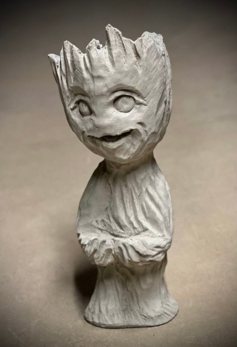 Concrete Groot Statue Standing Groot Character Figure Outdoor - Etsy