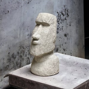 Massive Moai Head Statue Concrete Moai Head Figure Easter Island Garden ...