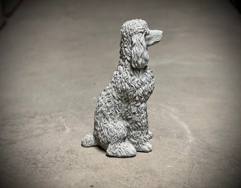 Realistic Poodle Dog Statue Concrete Detailed Poodle Dog Figurine ...