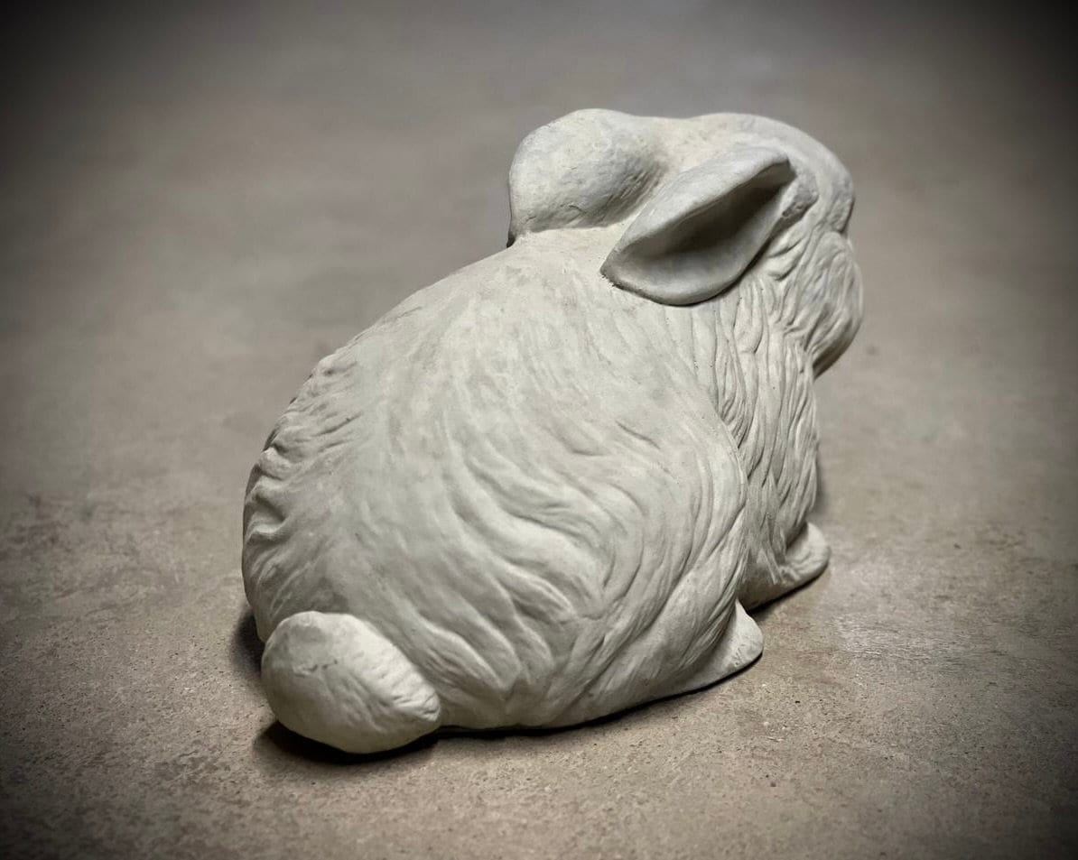 Concrete Rabbit Statue Sitting Bunny Figure Garden Patio or - Etsy