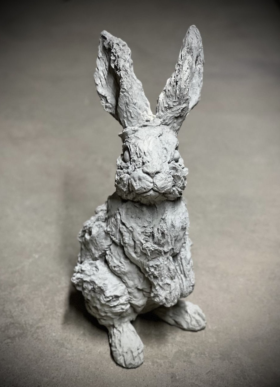 Standing Rabbit Figure Detailed Bunny Figurine Outdoor Garden - Etsy