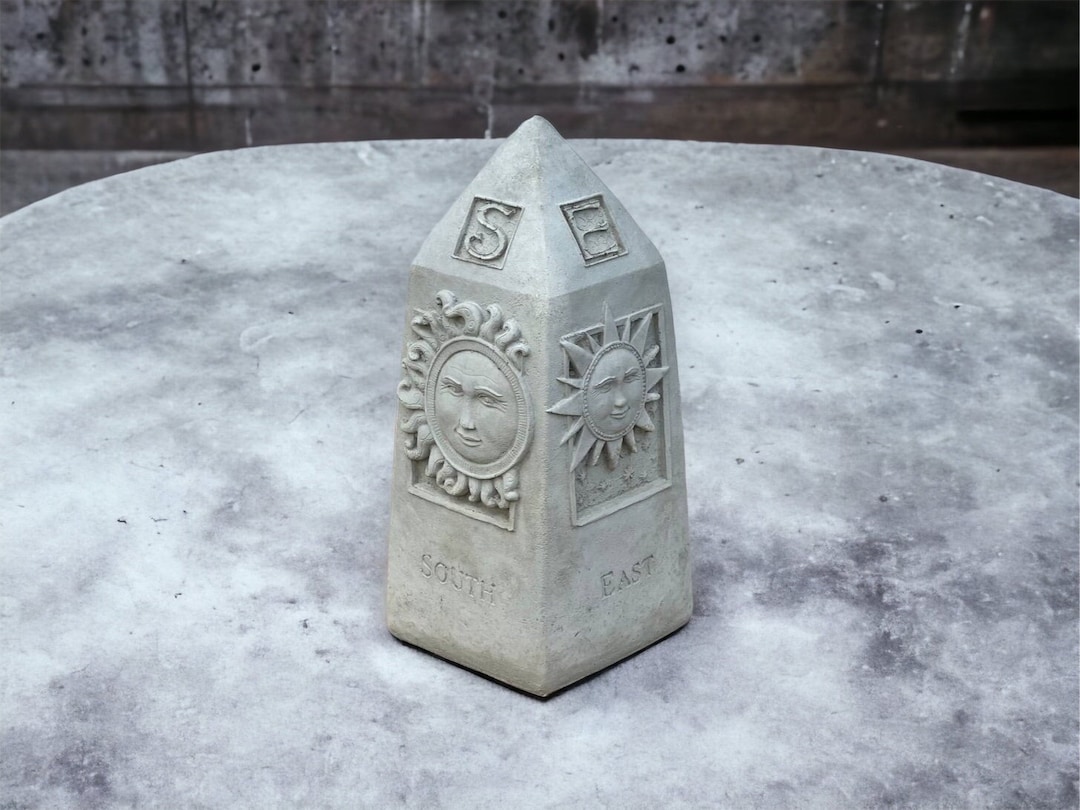 Stone Directional Marker Statue Concrete Marker Sculpture Detailed ...
