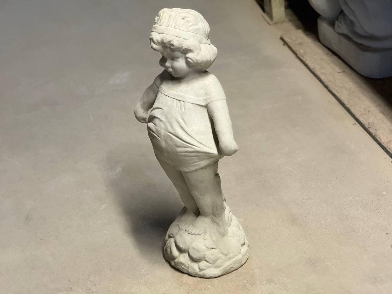 Concrete Girl Large Statue Beautiful Kid Garden Figure Massive Girl in ...