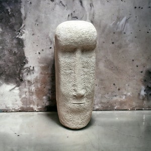 Massive Moai Head Statue Concrete Moai Head Figure Outdoor Large Moai ...
