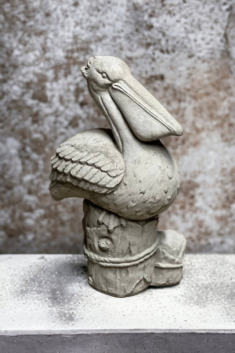 Massive Pelican Statue Concrete Pelican Bird Figure Outdoor or - Etsy