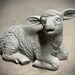 Concrete Lamb Statue Laying Sheep Figurine Resting Farm Lamb Sculpture ...
