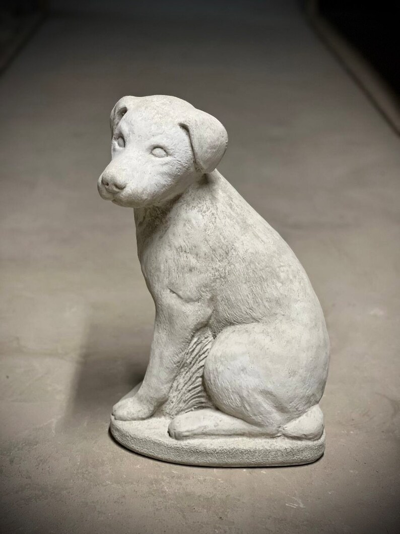 Realistic Labrador Dog Statue Concrete Sitting Labrador Puppy - Etsy