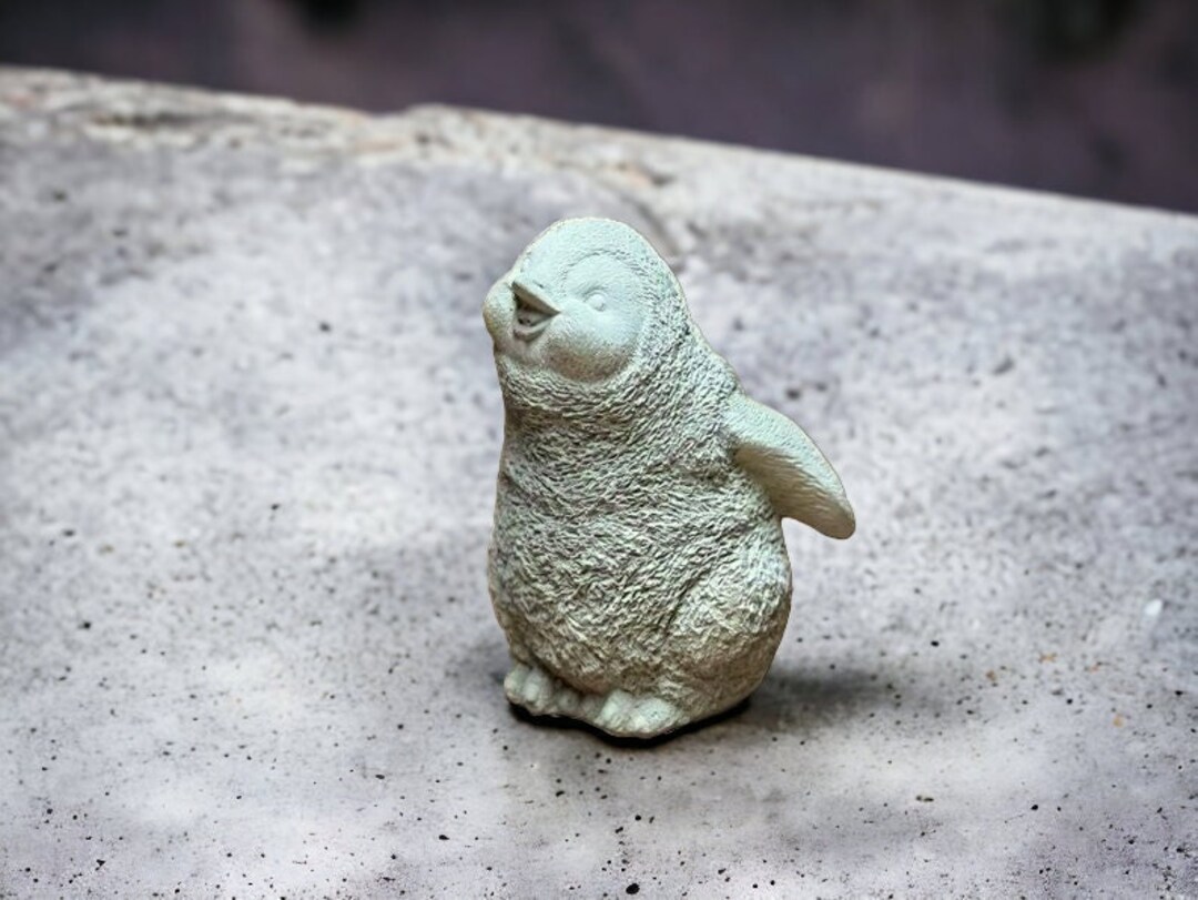 Smiling Penguin Statue Concrete Penguin Sculpture Wild Animal Figurine ...