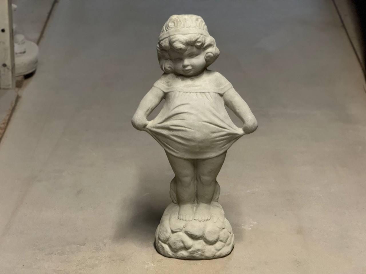 Concrete Girl Large Statue Beautiful Kid Garden Figure Massive Girl in ...