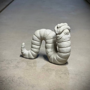 Detailed Cowboy Worm Statue Realistic Worm Animal Figurine Concrete ...