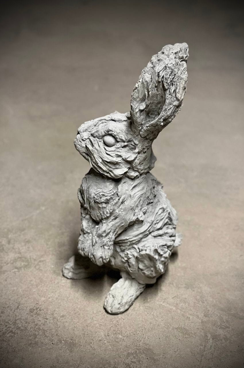 Standing Rabbit Figure Detailed Bunny Figurine Outdoor Garden - Etsy